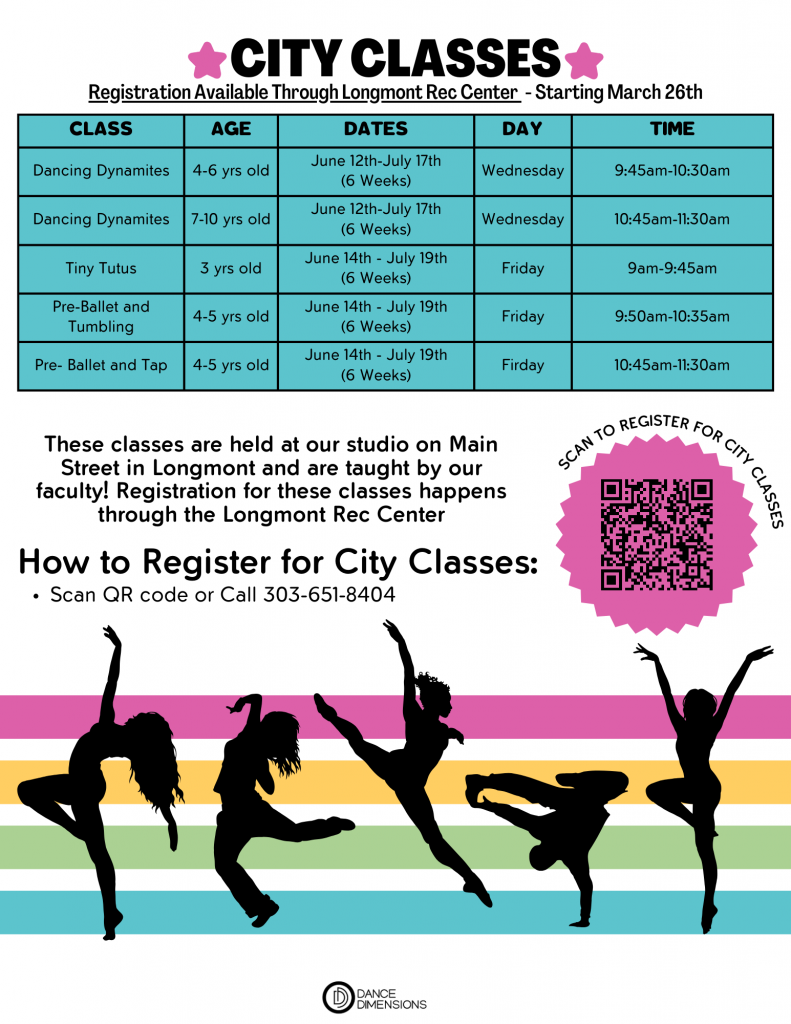 Season Schedule – Dance Dimensions